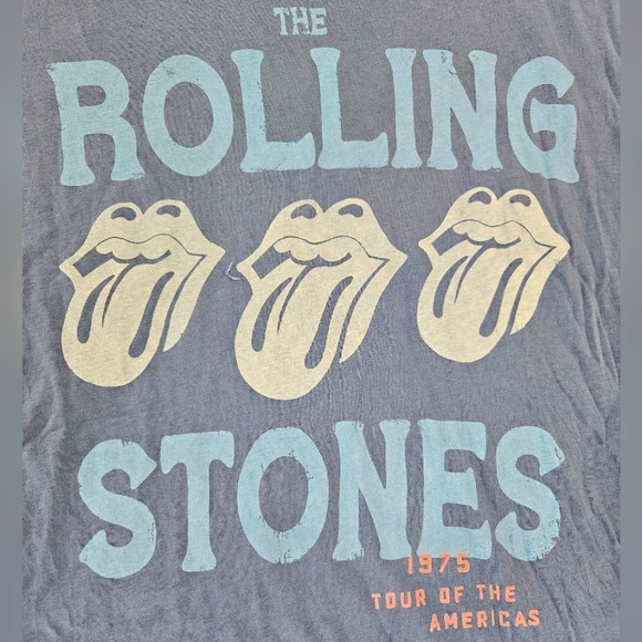 American Eagle Outfitters | Shirts | Retro Rolling Stones Blue Band Tee ...